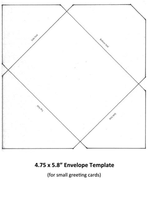 4 75 X 5 8 Envelope Template Printable Pdf