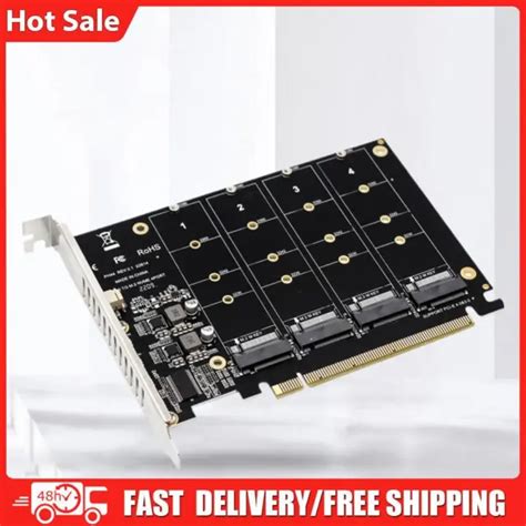 SCHEDA ADATTATORE SSD PCI E Scheda Raid 4X32Gbps M 2 PCIE A SATA 3 0 PH44 NVME Utile EUR 87 43