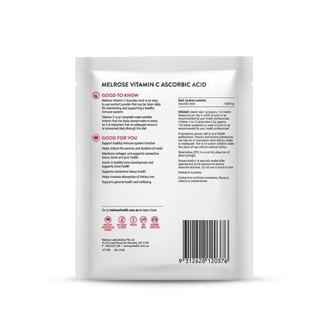 Melrose Vitamin C Ascorbic Acid 125g