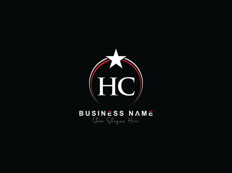 Premium Circle Hc Star Logo Initial HC Logo Letter Vector Art