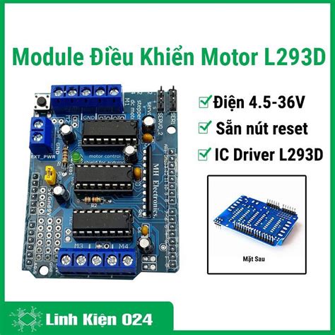 module điều khiển động cơ l293d shield mở rộng cho arduino lazada vn