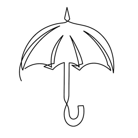 Premium Vector Vector Continuous One Line Umbrella Illustration