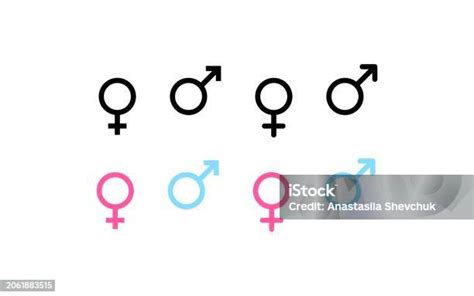 성별 아이콘 다양한 스타일 남성과 여성의 성별 아이콘 성별 설정 벡터 아이콘 금성에 대한 스톡 벡터 아트 및 기타 이미지