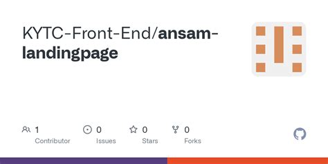 Github Kytc Front Endansam Landingpage