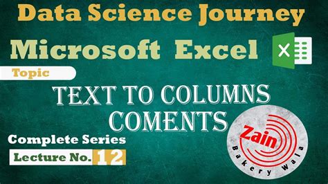 Ms Excel Text To Column And Comments Youtube