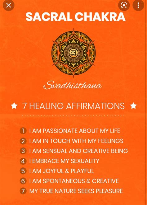 Pin On Chakra In 2024 Healing Affirmations Sacral Chakra Healing