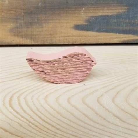 Barnwood Bird Pink Bird Wood Bird Shelf Sitter Simple Bird Sitting Bird