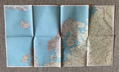 CARTE EUROPE ET Afrique du Nord au 5 000 000 e 1941 feuilles 1 à 4