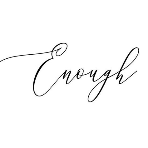 Enough Cursive Font Art Print