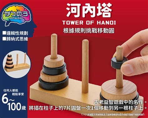 日本 HANAYAMA 腦力開發系列 河內塔 6歲以上媽咪愛