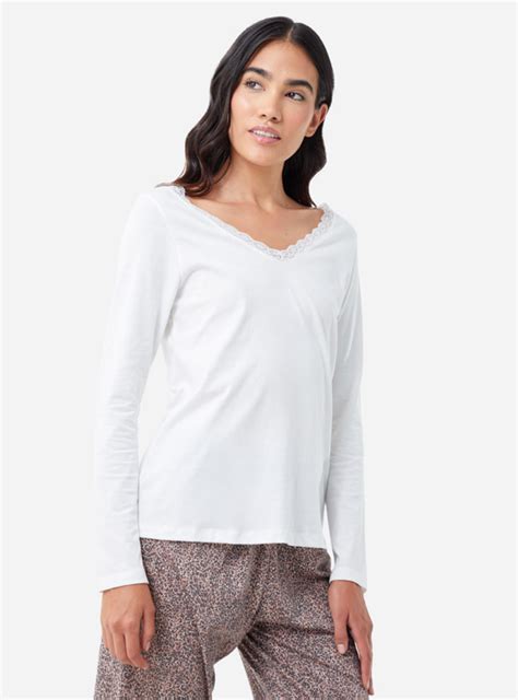 Ripley Polo Manga Larga AlgodÓn Mujer Marquis Top Ml Atp Mqs Encaje Hueso