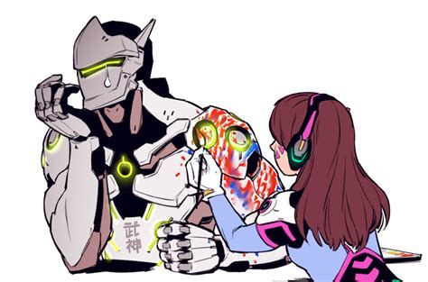 Dva And Genji Overwatch And 1 More Danbooru