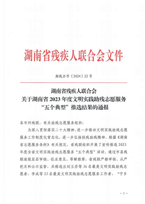 喜报 ！我院李成老师荣获2023 年度湖南省最美文明实践助残志愿服务工作者湖南劳动人事职业学院