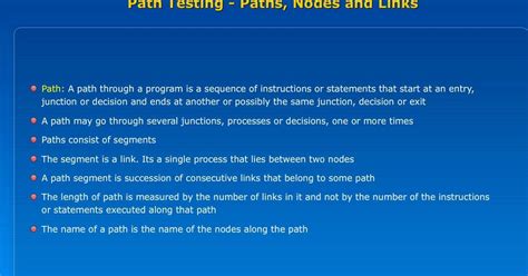 Path Testing Paths Nodes And Links In Software Testing E Learning Modules Engg