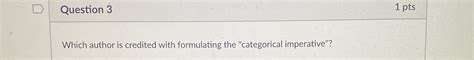 Solved Question Which Author Is Credited With Formulating Chegg