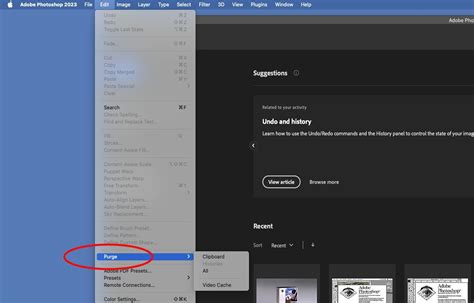 Как очистить кеш Adobe Photoshop в macOS