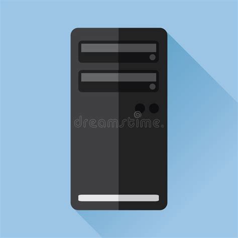 Computer Cpu Vector Illustration Decorative Design Stock Vector