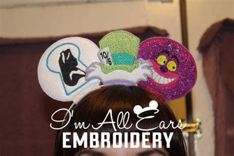 Alice In Wonderland Mickey And Minnie Disney Inspired Custom Mouse Ears Disney Ears Hat