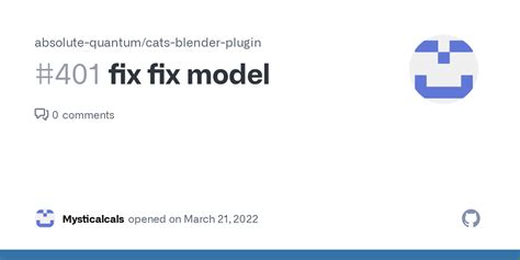 Fix Fix Model · Issue 401 · Absolute Quantumcats Blender Plugin · Github