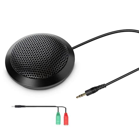 Conference Microphone Omnidirectional 360 Condenser Desktop Voice Recorder 35mm Audio Jack Mic