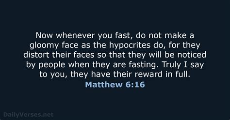 Matthew 6 16 Bible Verse NASB DailyVerses Net