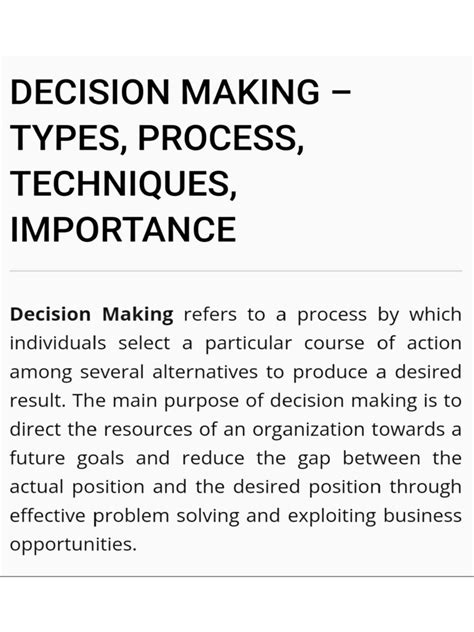 Decision Making Process Pdf