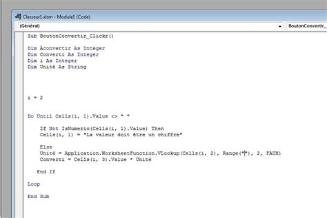 Monter Un Petit Programme De Conversion