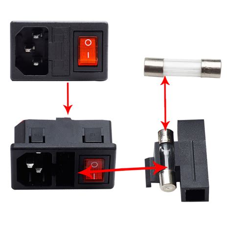 220v 110v 15a Short Circuit Protection Safety Power Switch Socket Modu