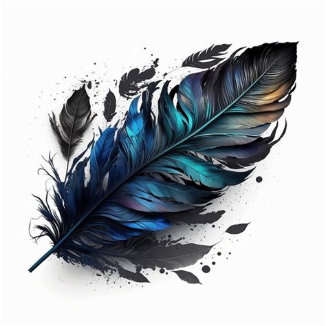 Color Feather Tattoo Designs