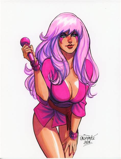 Sexy Jem And The Holograms Pin Up 9x12 Original Art By Scott