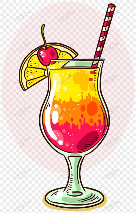 Cocktail Summer Drink Illustration Cold Setting Party Png White