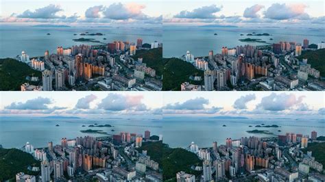 珠海 吉大 夜景 港珠澳大桥 航拍延时 视频素材下载