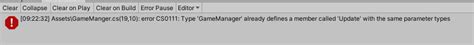 Unity Game Engine Type Already Defines A Member With The Same