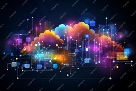 Premium Photo Cloud Computing Storage Technology Background Digital Data Services Innovation