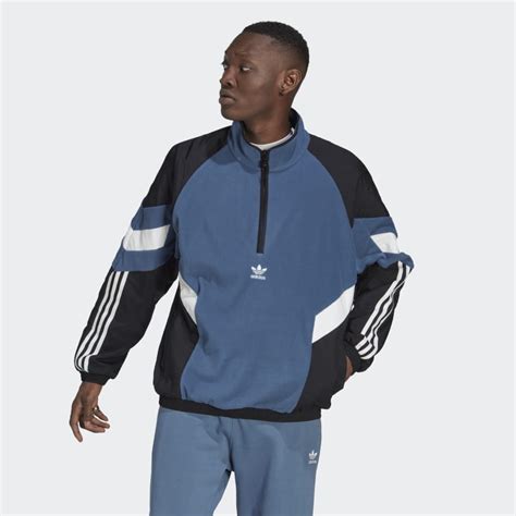 Adidas Rekive Polar Fleece Sweatshirt Blue Mens Lifestyle Adidas Us