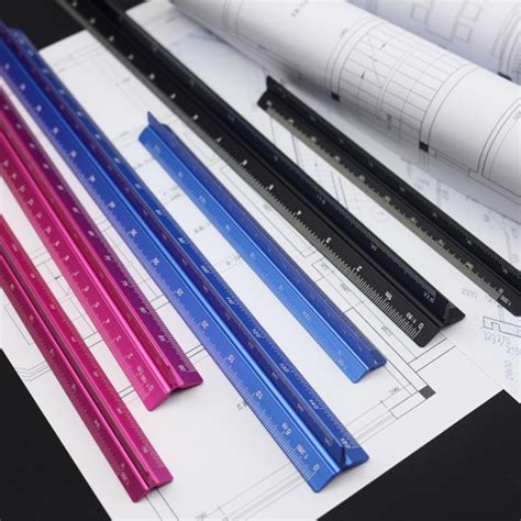Aluminum Alloy Engineering Scale Ruler High Precision Triangular