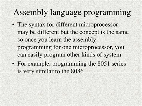 Ppt Assembly Language Programming Powerpoint Presentation Free