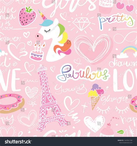 Seamless Repeating Pattern Texture Design Cute Stock Vector Royalty