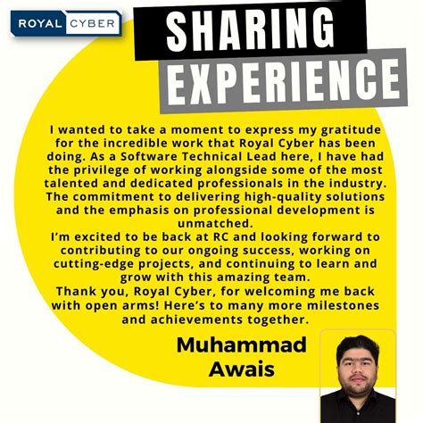 Royal Cyber Asia On Linkedin Royalcyber Sharingexperience Innovation Techexcellence