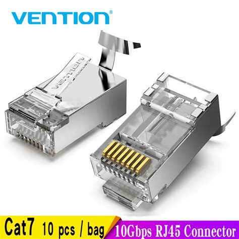 Vention Conector Cat7 RJ45 Conector Cat8 6 STP 8P8C 5e Conector De