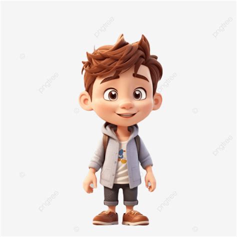 Renderização 3d De Menino Traçado De Recorte E Corpo Inteiro PNG