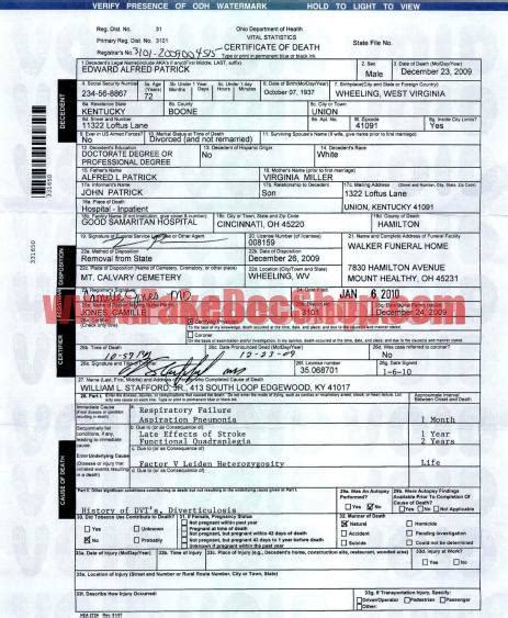 Oakland County Death Certificates