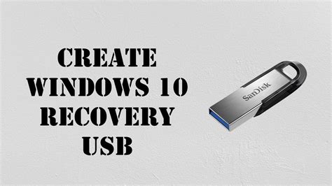 Create Windows Recovery USB YouTube