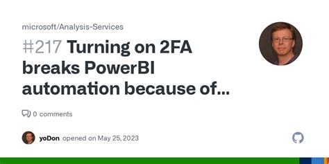 turning on 2fa breaks powerbi automation because of microsoft