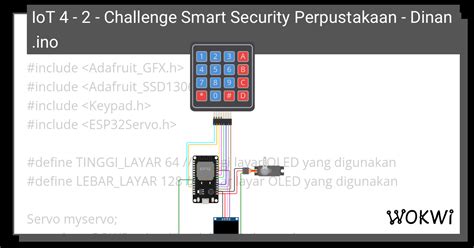 IoT 4 2 Challenge Smart Security Perpustakaan Dinan Ino Wokwi ESP32 STM32 Arduino