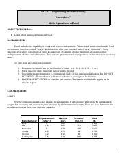 GE 111 Lab 7 Pdf GE 111 Engineering Problem Solving Laboratory 7