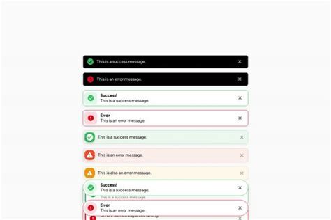 Success Messages And Error Messages Webflow Templates Success Message Success Error Message