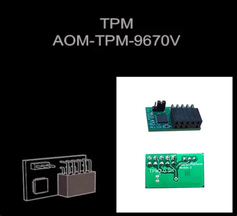 Buy TPM 2 0 Module SPI 10Pin Encryption Security Module Trusted Platform For SuperMicro AOM TPM