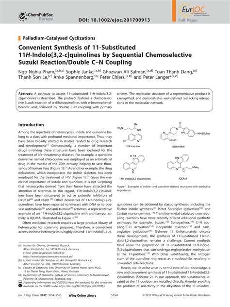 Pdf Convenient Synthesis Of 11 Substituted 11h Indolo 32 C