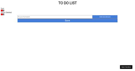 ToDoList Codesandbox
